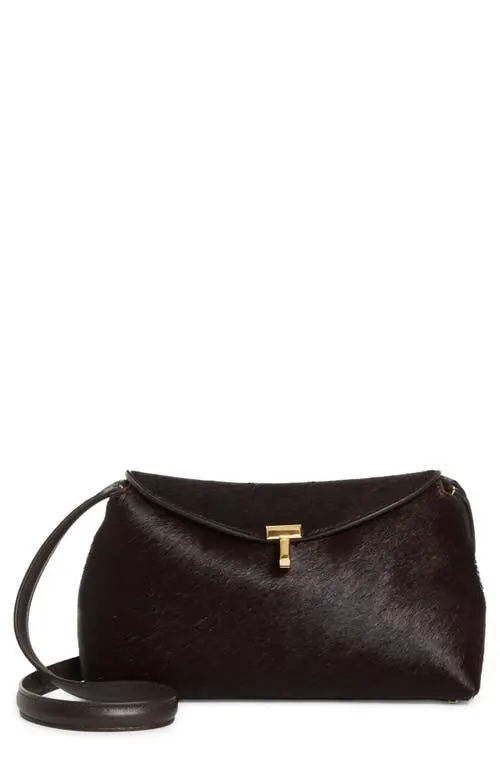 TOTEME T-lock Calf Hair Clutch - Wine