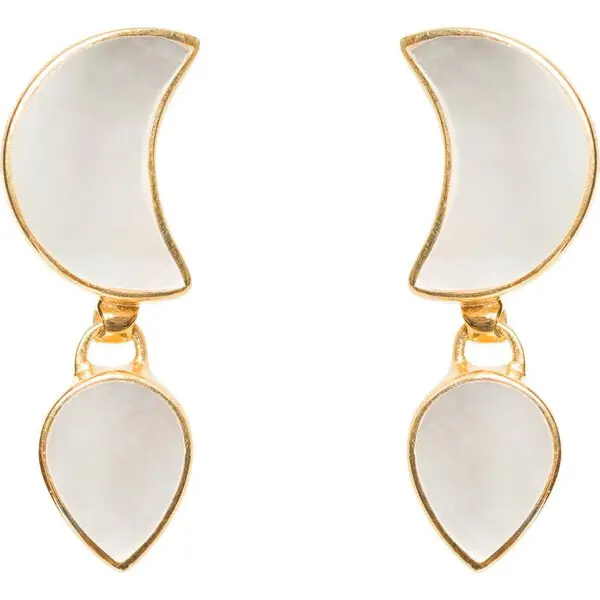 FREYA ROSE Petite Moon Earrings - Gold