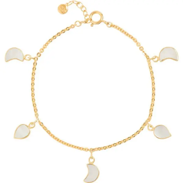 FREYA ROSE Petite Moon Charm Bracelet - Gold