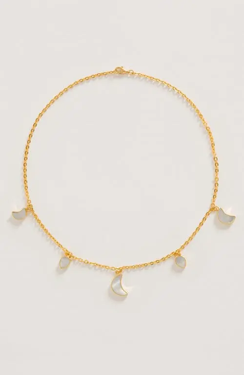 FREYA ROSE Petite Moon Necklace - Gold