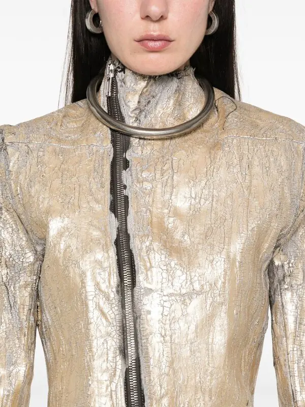 Rick Owens Cracked-effect Jacket