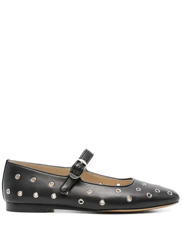 Le Monde Beryl Eyelet-studded Ballet Flats