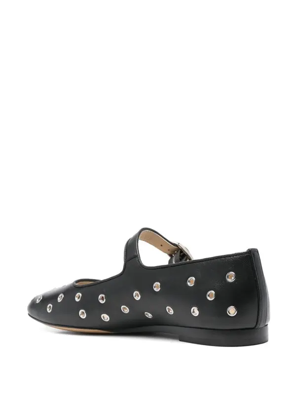 Le Monde Beryl Eyelet-studded Ballet Flats