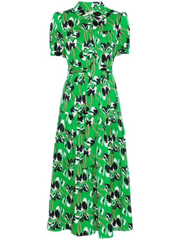 Diane Von Furstenberg Jonah Midi Dress - Green