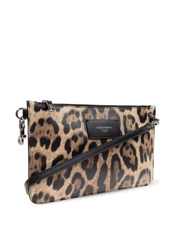 Dolce & Gabbana Leopard-print Clutch - Neutrals