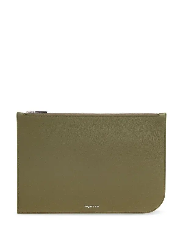 Alexander McQueen Leather Clutch - Green
