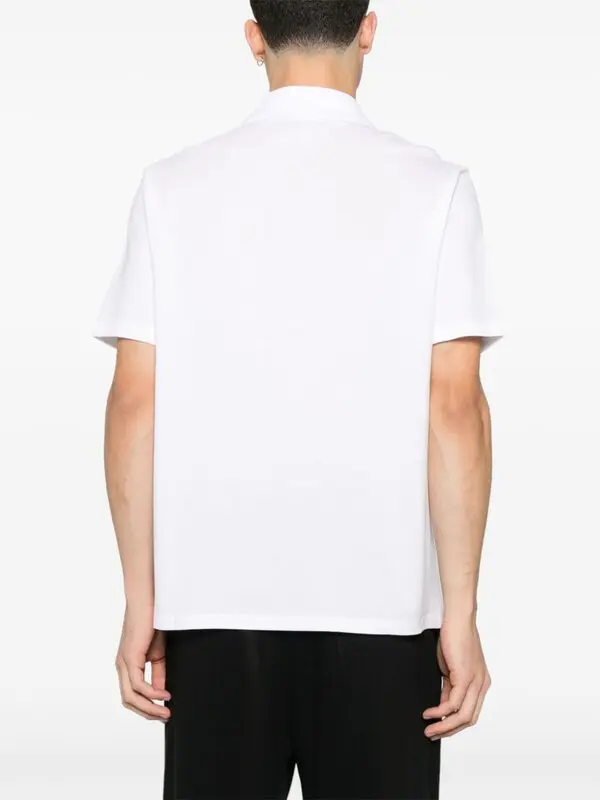 Balmain Coin-print Polo Shirt - White