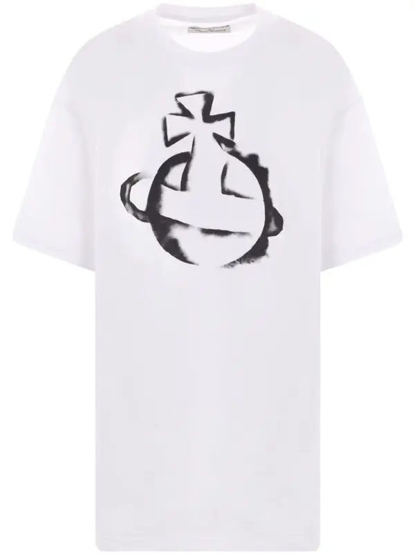 VIVIENNE WESTWOOD Stencil Orb Organic Cotton T-shirt - White
