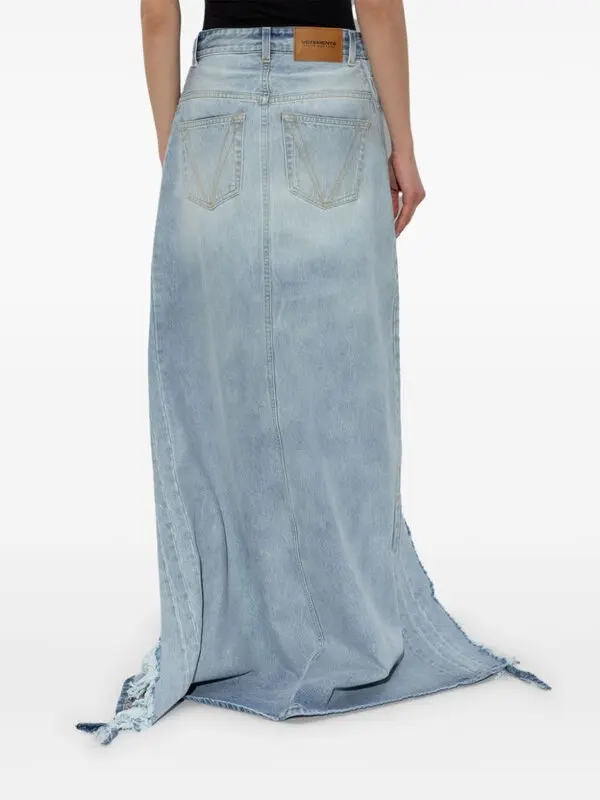 Vetements Draped Denim Skirt