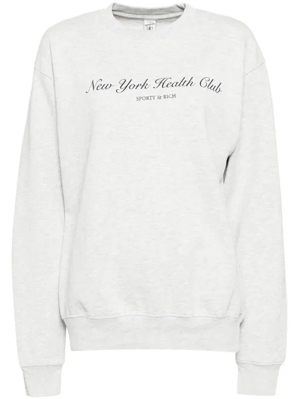 SPORTY & RICH Ny Health Club Sweater - Grey