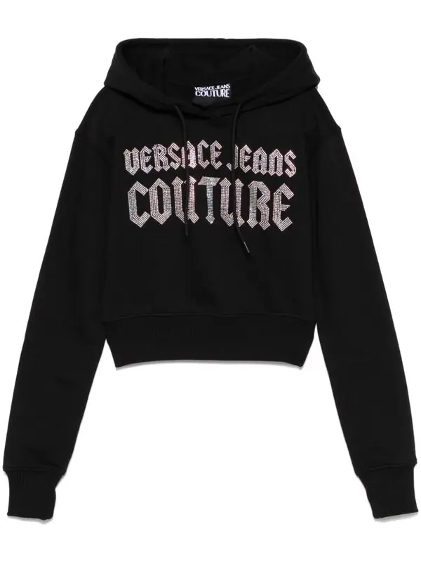 Versace Rhinestone-logo Hoodie