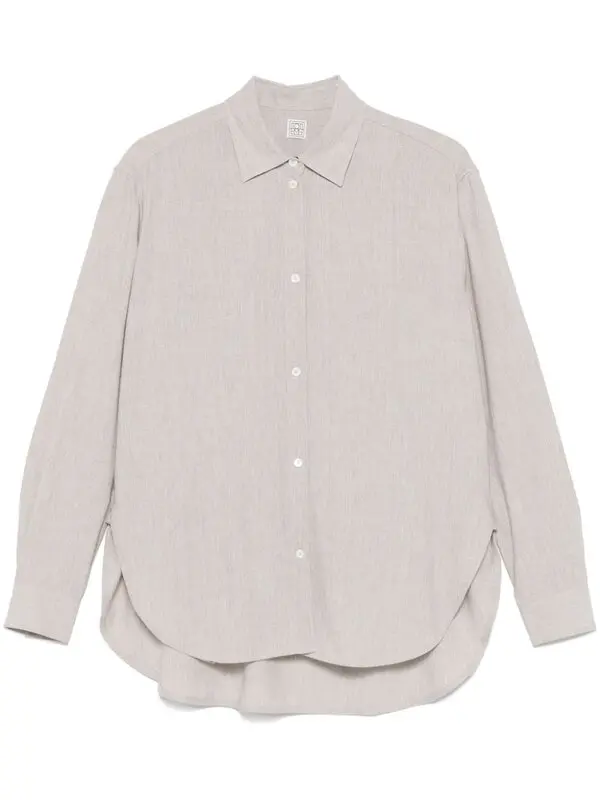 TOTEME Mélange-effect Shirt - Grey