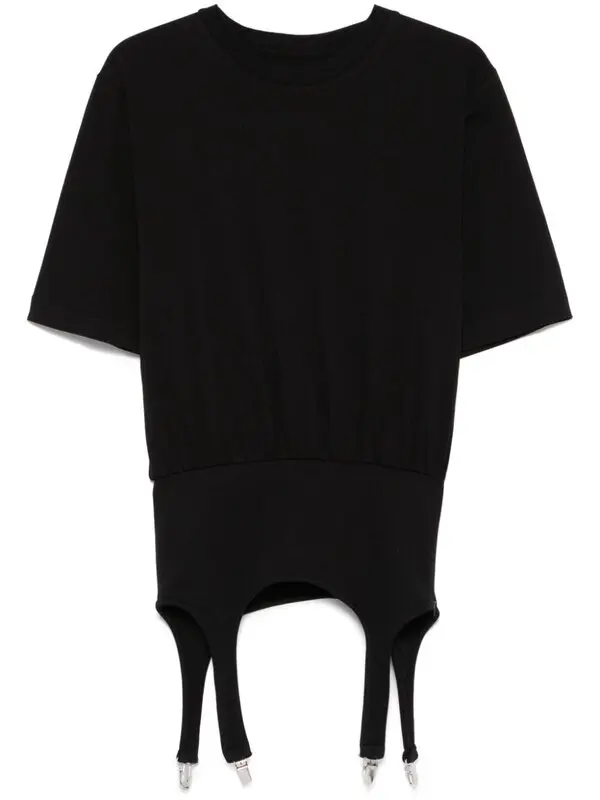 Fiorucci Suspenders-detailed T-shirt - Black