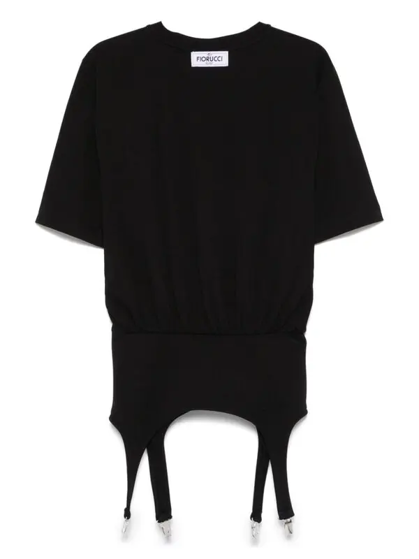 Fiorucci Suspenders-detailed T-shirt - Black
