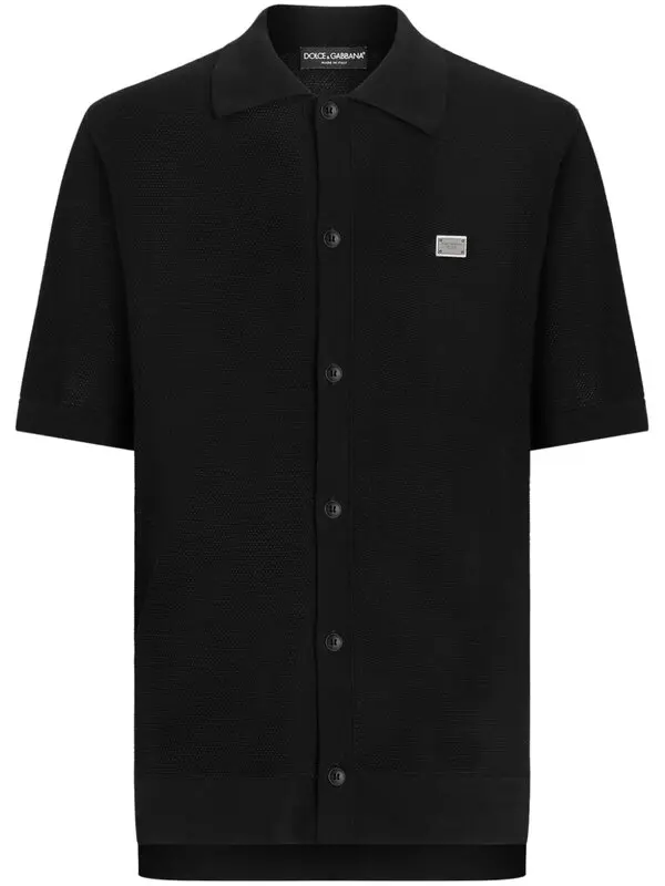 Dolce & Gabbana Logo-plaque Shirt - Black
