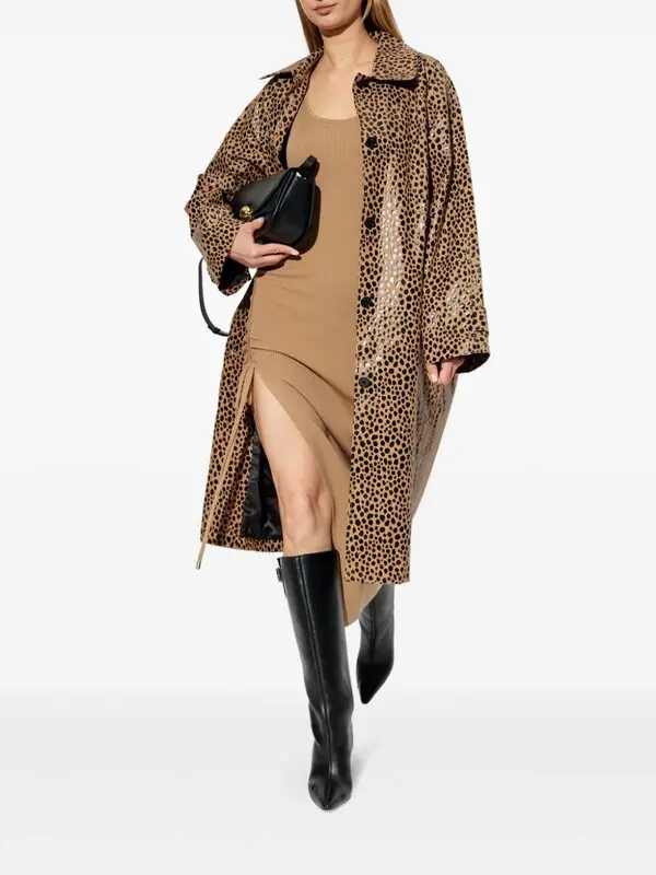 Michael Kors Cheetah-print Mid-length Coat