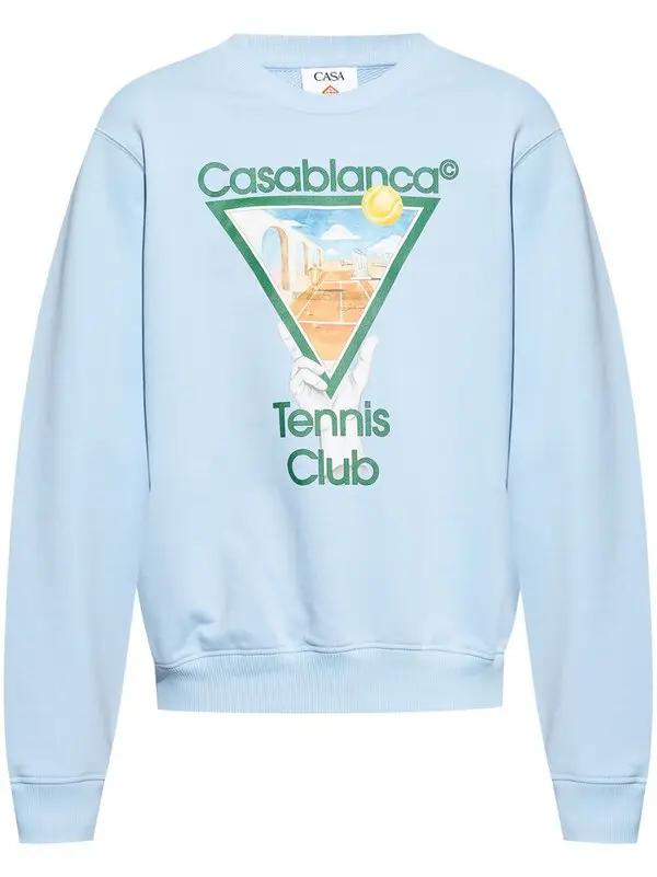 Casablanca Metaphysical Tennis Icon Sweatshirt - Blue