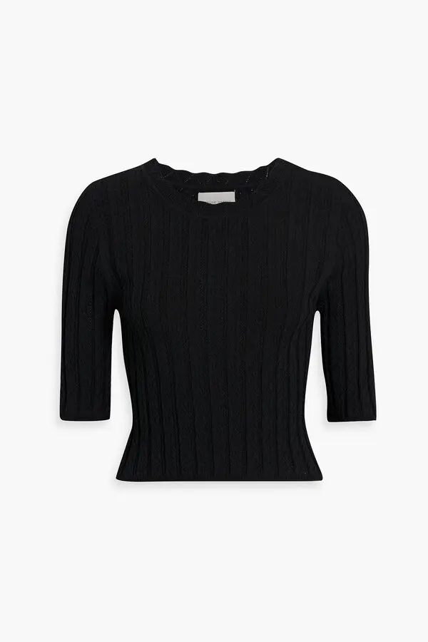 Loulou De Saison Loulou Studio Culli Pointelle-knit Top