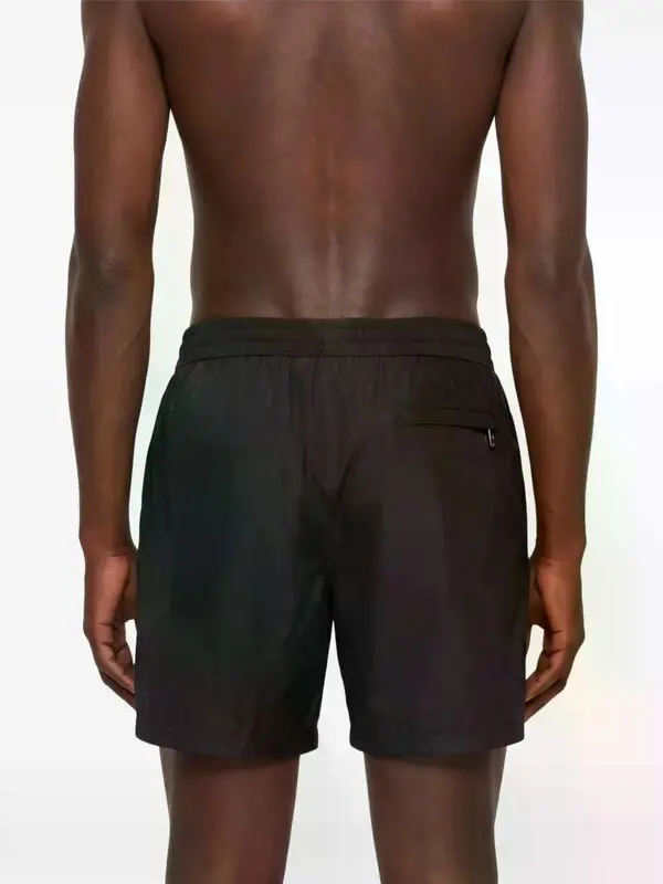 Dolce & Gabbana Logo-plaque Swim Shorts - Black