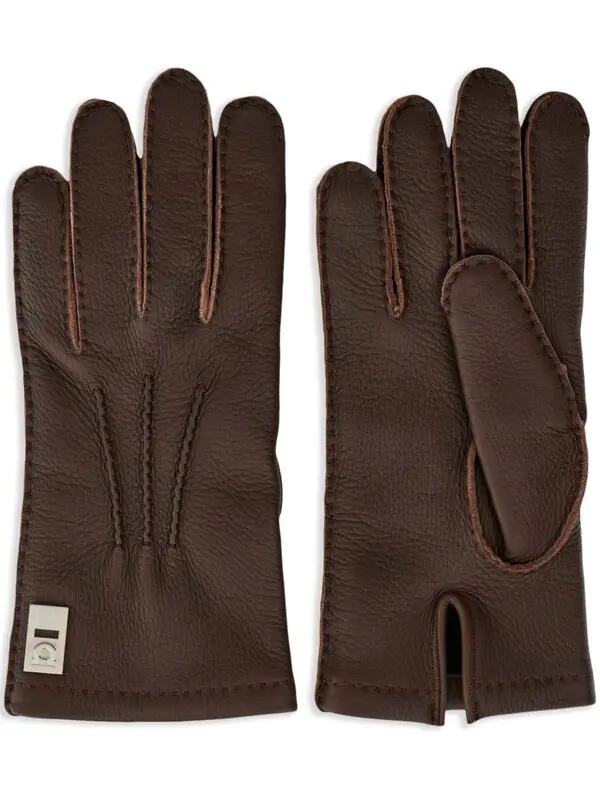 FERRAGAMO Lined Gloves - Brown