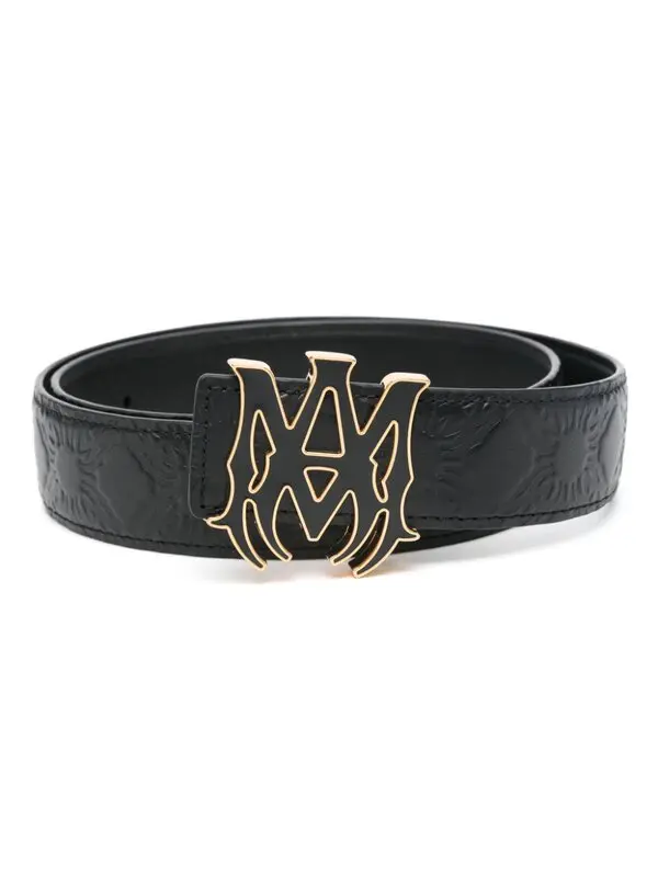 Amiri Belt With Logo Buckle - Black