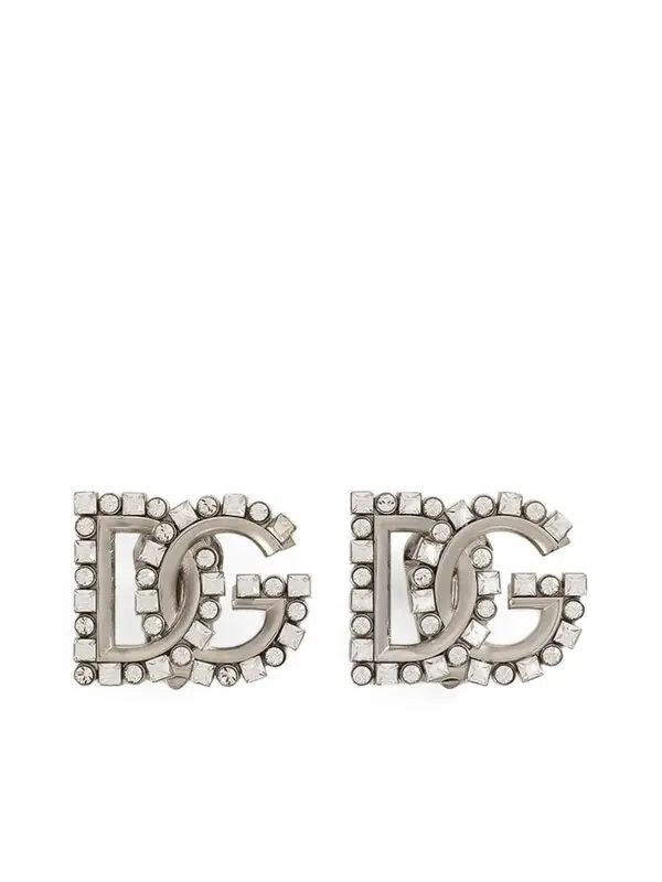 Dolce & Gabbana Logo Clip-on Earrings - Silver