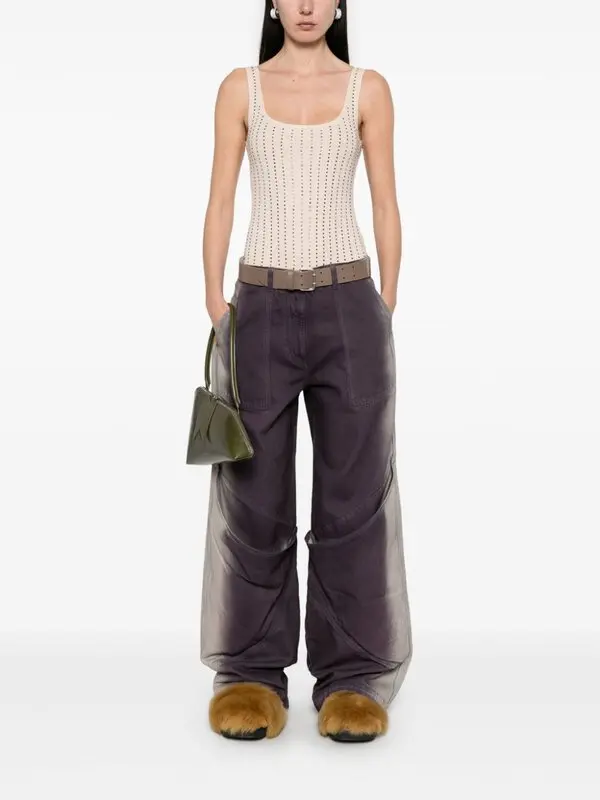 Attico Crystal-embellished Bodysuit