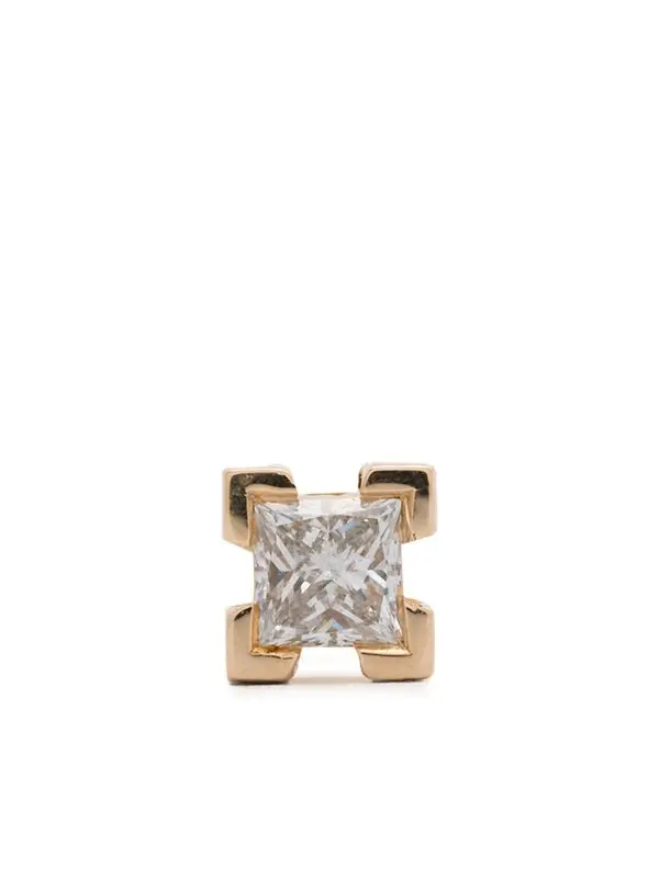 MARIA BLACK 14k Yellow Square Diamond Earring - Gold