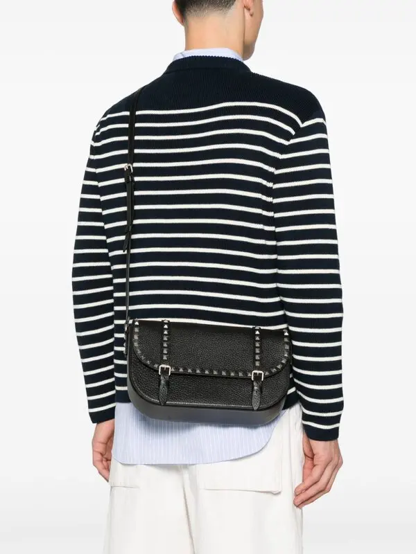 Valentino Garavani Rockstud Messenger Bag - Black