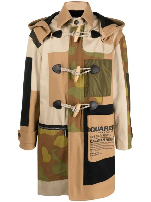 Dsquared2 Patchwork Duffle Coat
