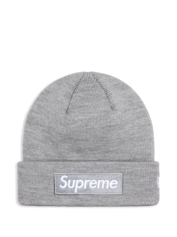Supreme X New Era® Box Logo Beanie - Grey