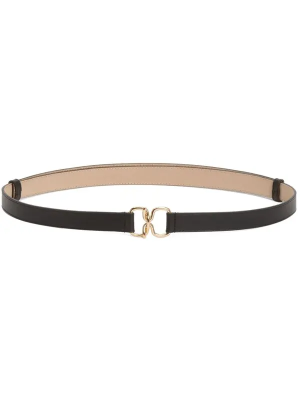 Fabiana Filippi Leather Crossover Belt - Black