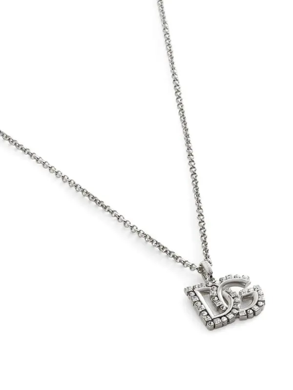 Dolce & Gabbana Logo-pendant Necklace - Silver
