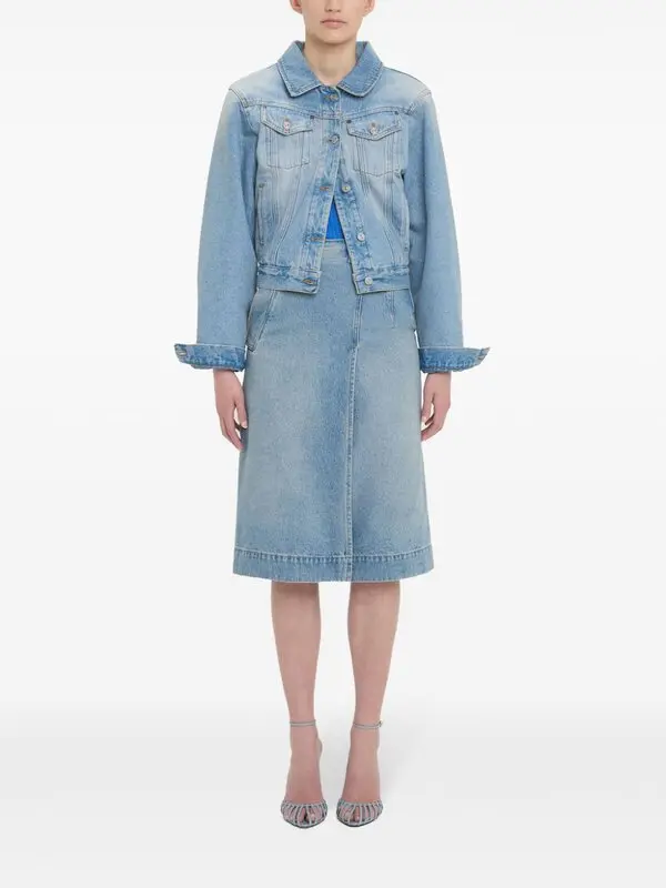 Victoria Beckham Padded Denim Jacket - Blue