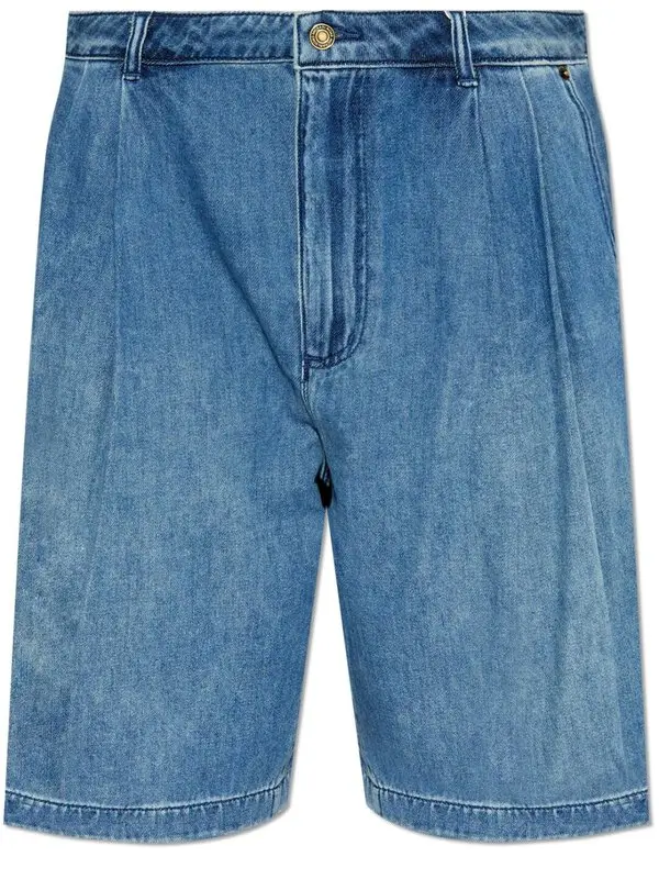 Michael Kors Wide-leg Denim Shorts - Blue