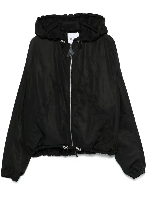 Attico Zip-up Hooded Jacket - Black