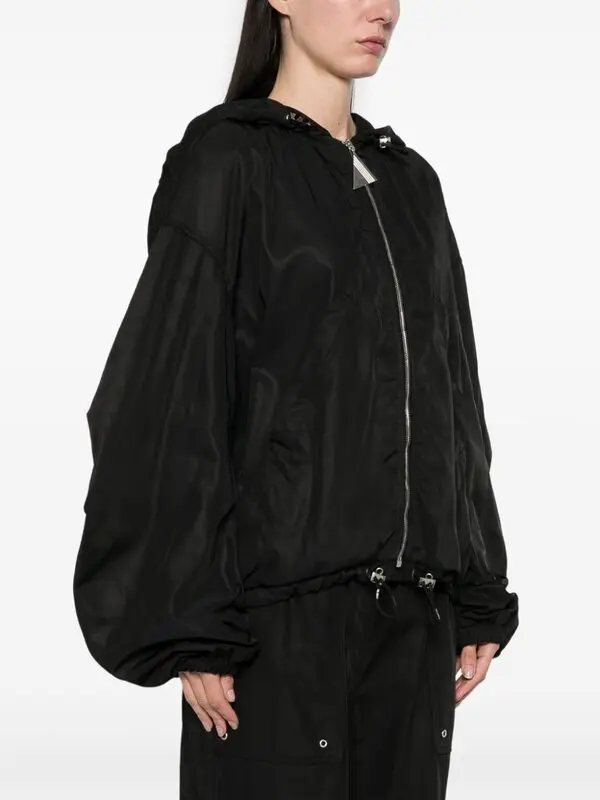 Attico Zip-up Hooded Jacket - Black