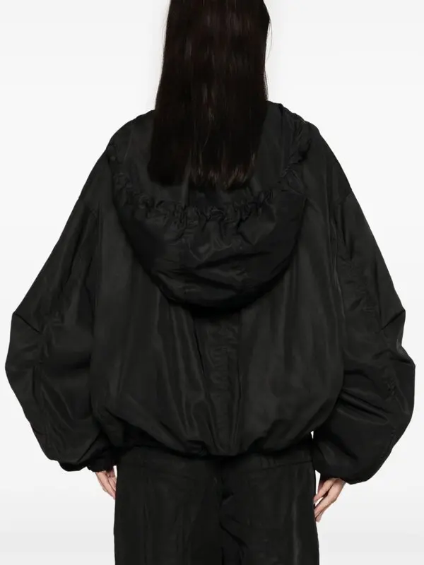 Attico Zip-up Hooded Jacket - Black
