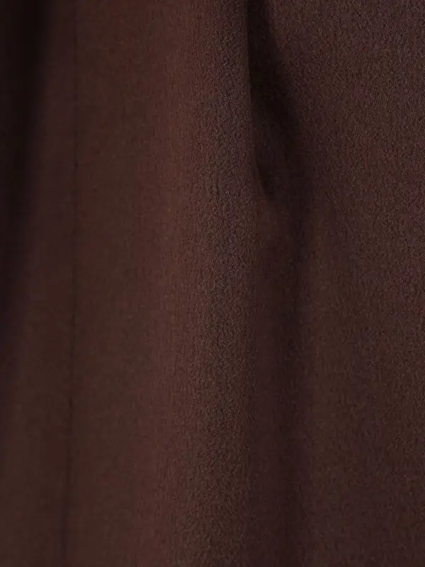 Saint Laurent Garter Detail Silk Blouse - Brown