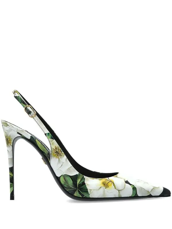 Dolce & Gabbana 120mm Floral-print Pumps - White
