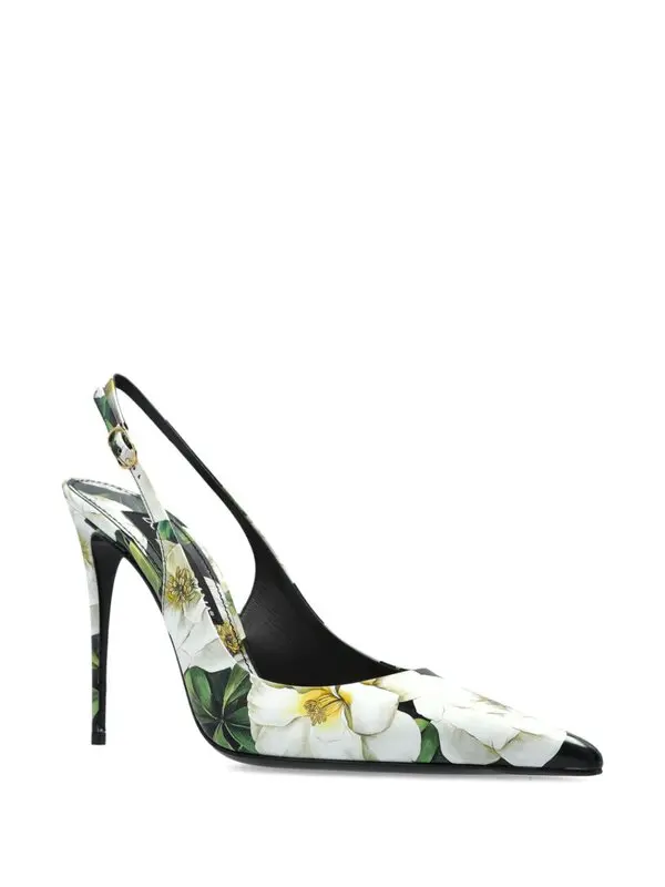 Dolce & Gabbana 120mm Floral-print Pumps - White