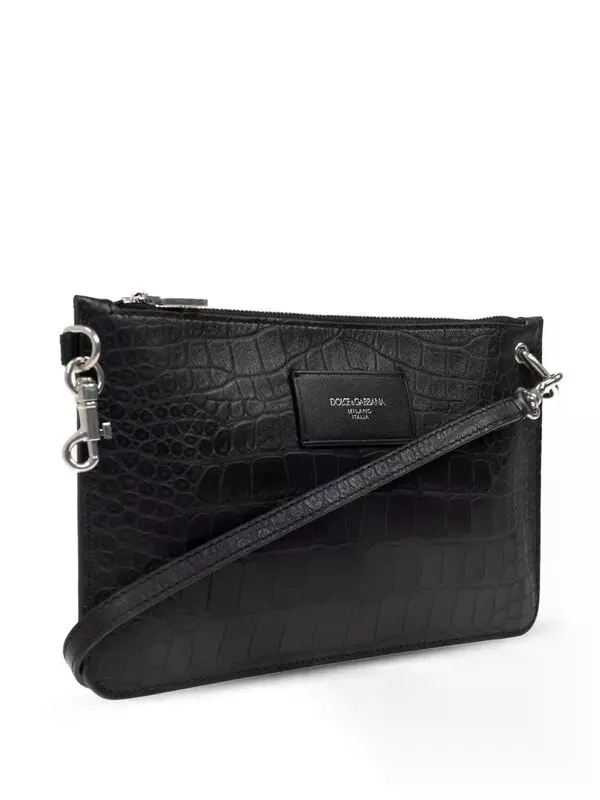 Dolce & Gabbana Crocodile-embossed Shoulder Bag