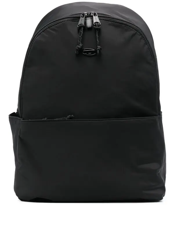 Diesel Logo-plaque Backpack - Black