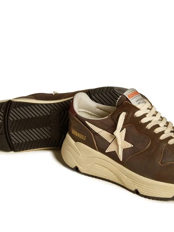 GOLDEN GOOSE Running Sole Sneakers - Brown