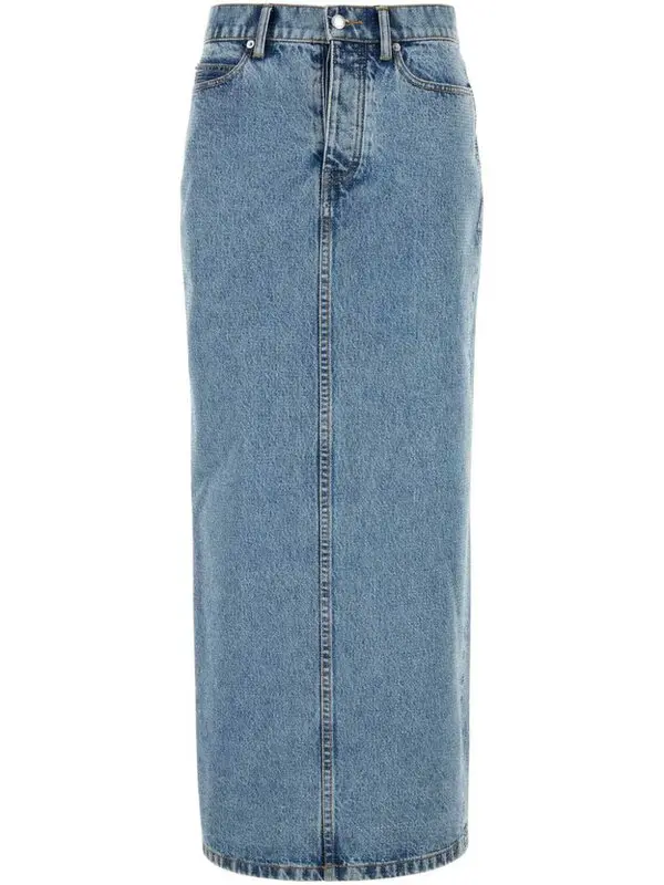 Alexander Wang Embellished Denim Skirt - Blue