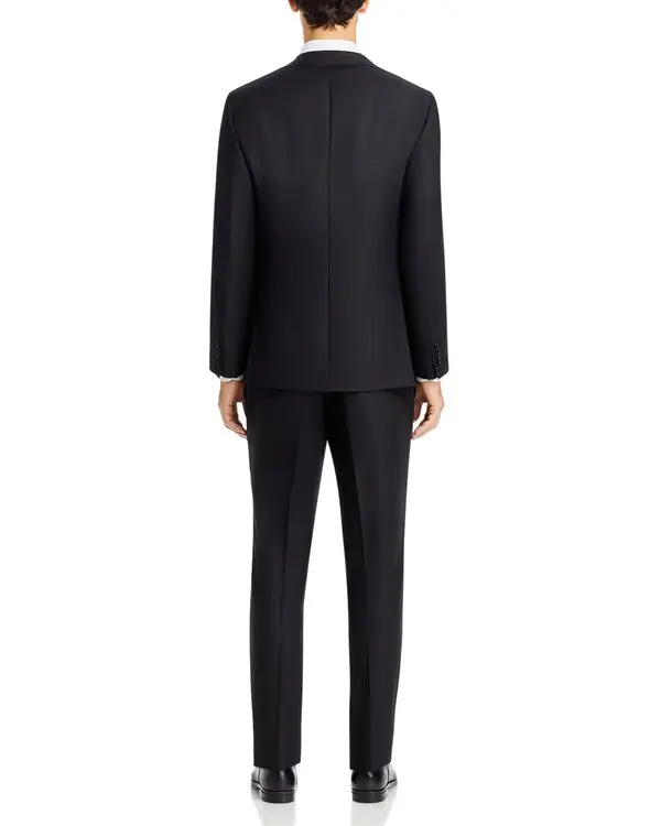 Canali Capri Textured Solid Slim Fit Suit - Black