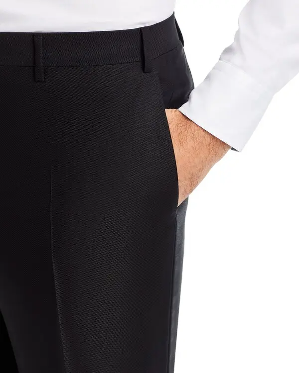 Canali Capri Textured Solid Slim Fit Suit - Black