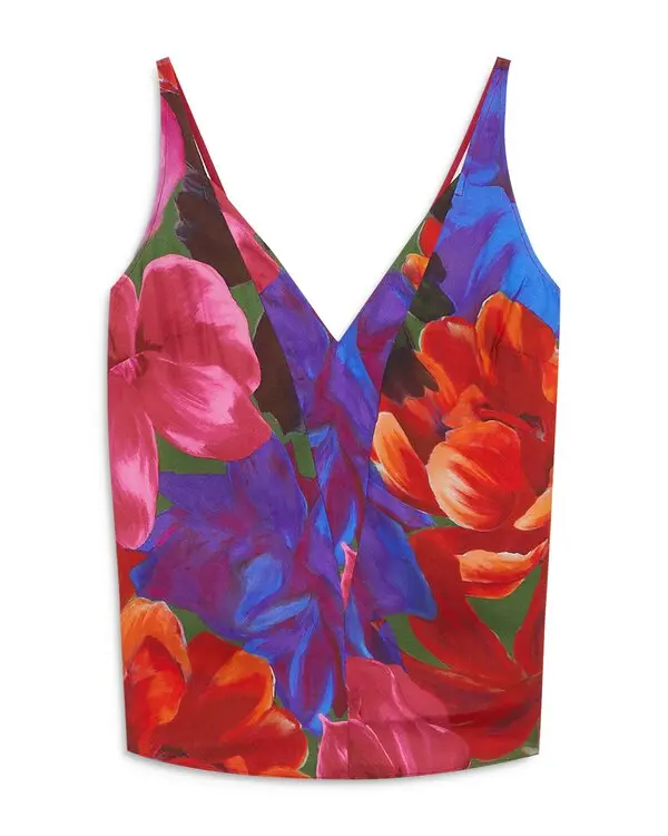 Ted Baker London Atheri Printed V-neck Cami Top