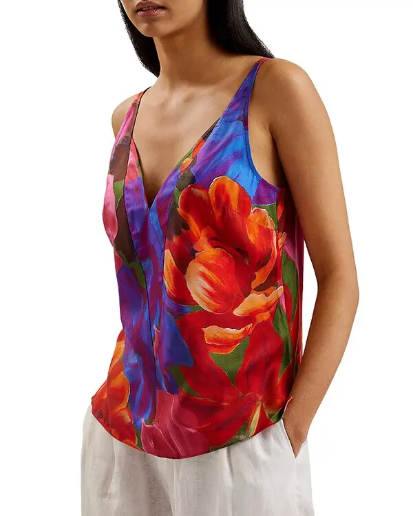 Ted Baker London Atheri Printed V-neck Cami Top