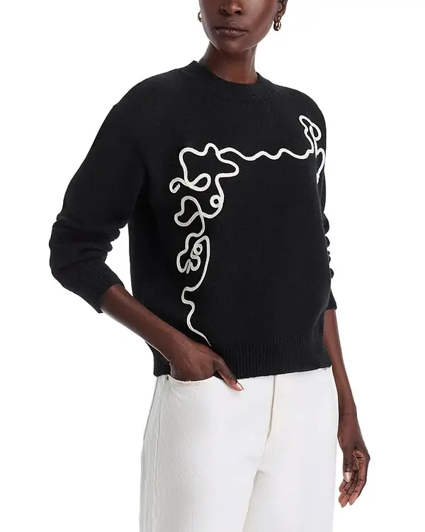 Gracia Flower Embroidered Sweater